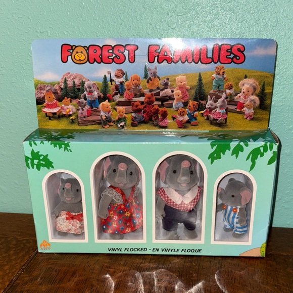 Sylvanian | Toys | New In Box Vintage 98s Forest Families Vinyl Flocked ...